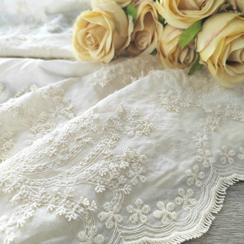 Embroidered Fabric - Etsy