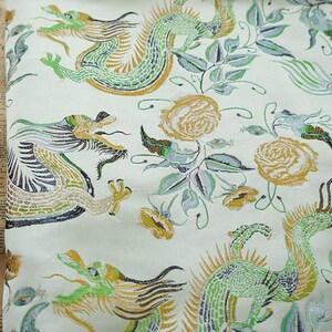 Brocade Fabric,dragon Jacquard Fabric by the Yard - Etsy