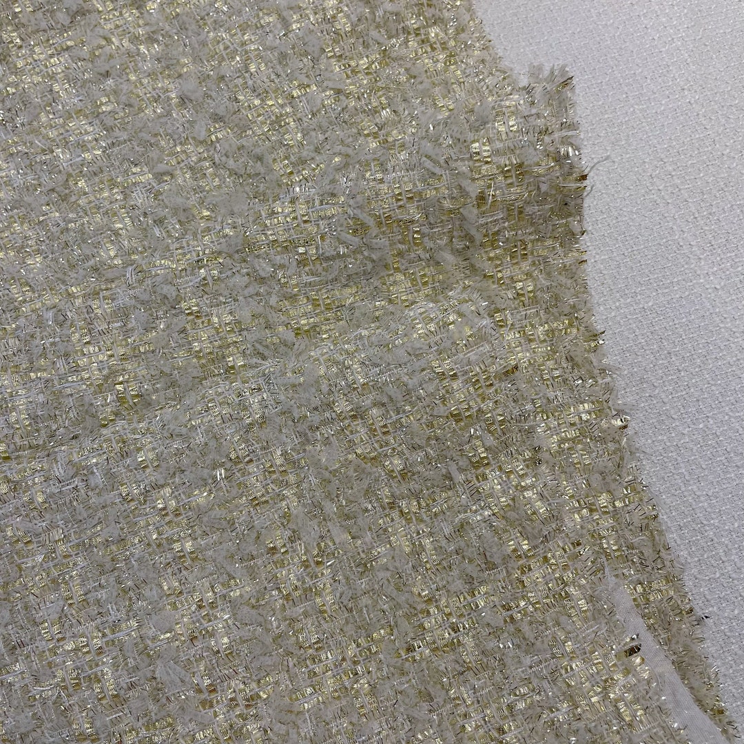 Gold Wire Tweed Fabric by the Yard - Etsy