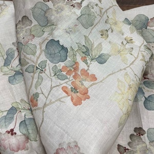 Printed Ramie Fabric by the Yard - Etsy