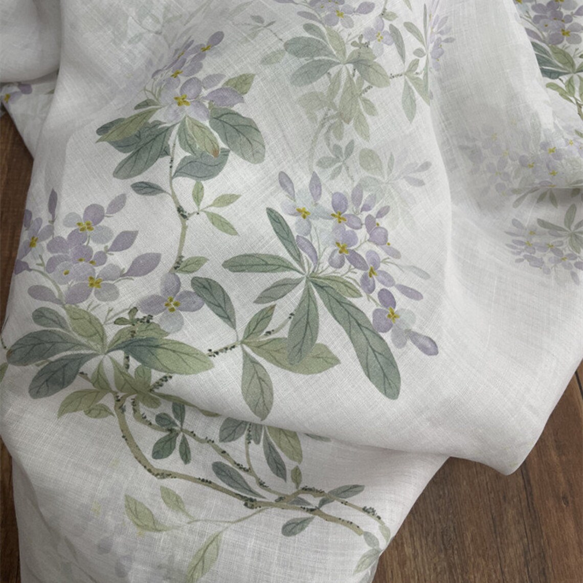 Printed Ramie Fabric by the Yard - Etsy