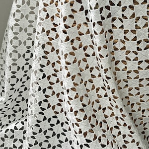 Cotton Eyelet Borders Fabric, Embroidery Cotton Fabric, Hollowed Border ...