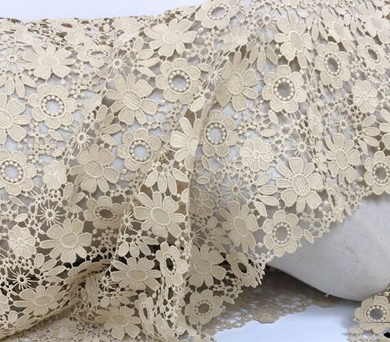 Guipure lace fabric by the yard store