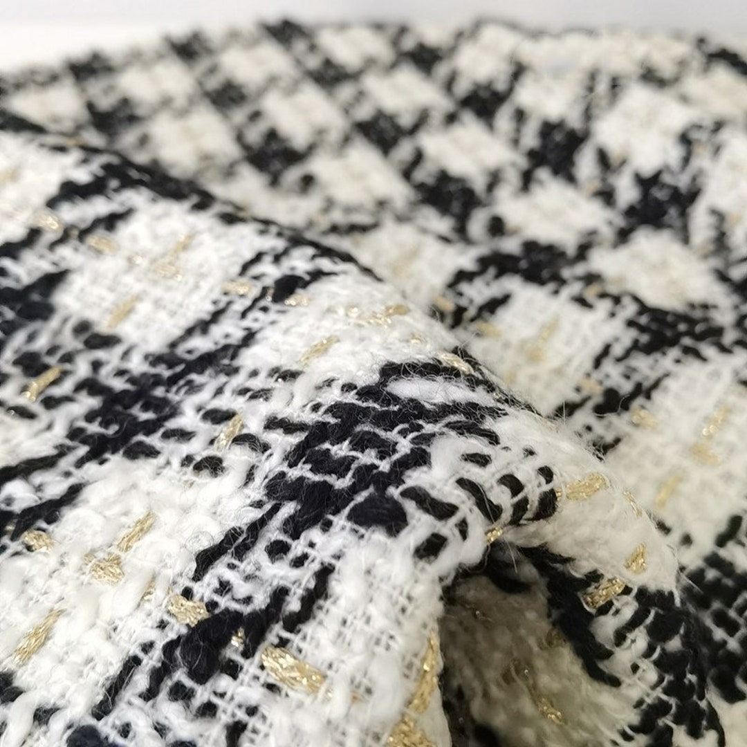 Tweed Color Gold Wire Fabricwoven Soft Fabric by the Yard - Etsy