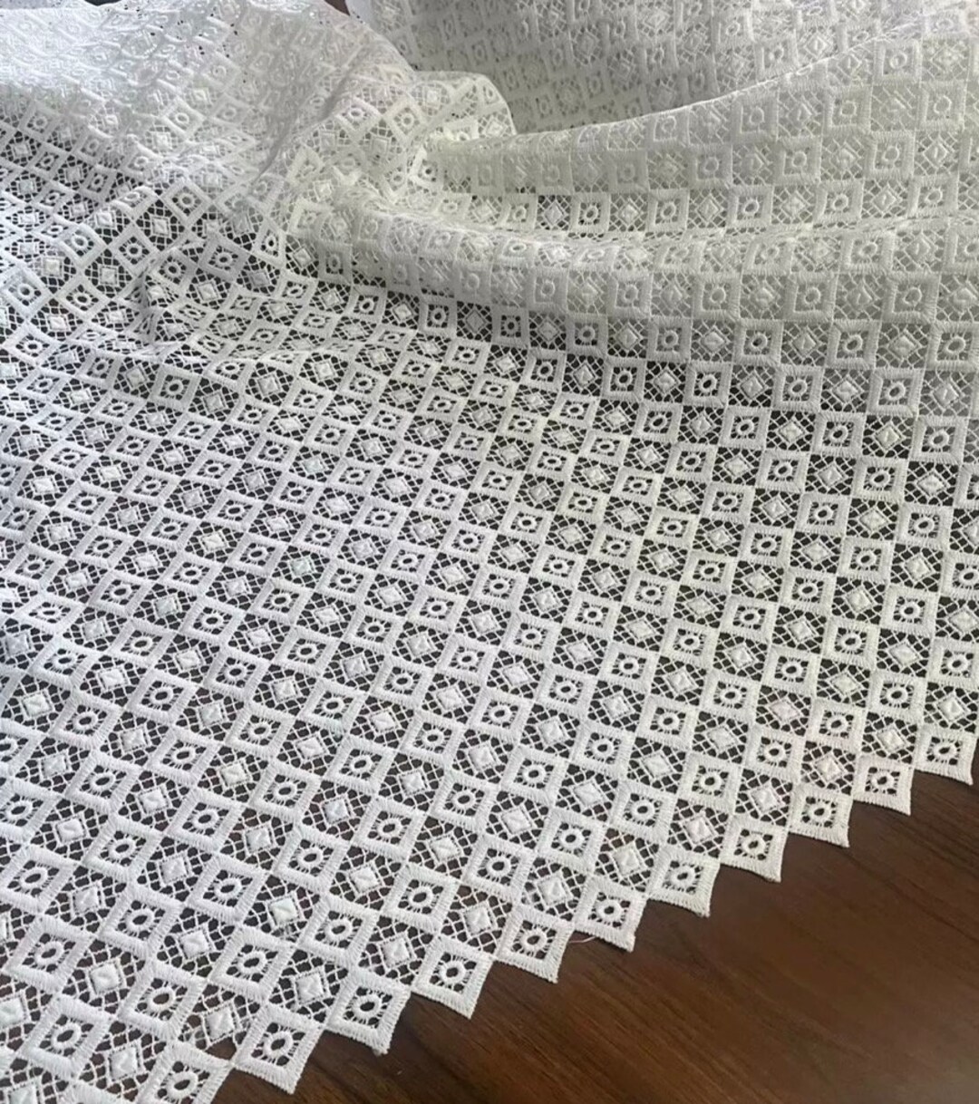 Embroidered Lace Fabric,guipure Lace Fabric,elegant Flower Hollowed ...