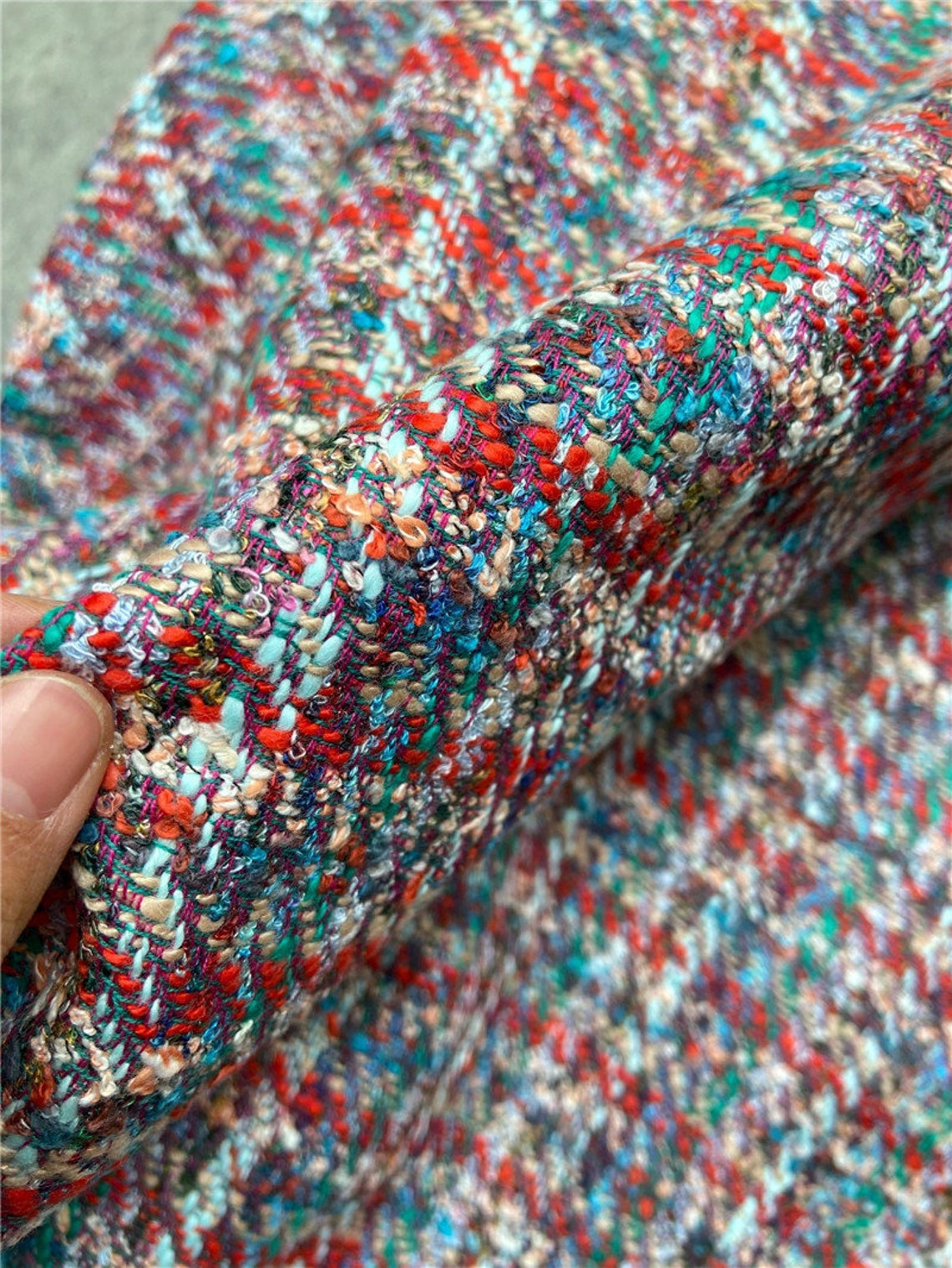 Tweed Color FabricWoven Soft Fabric By The Yard | Etsy