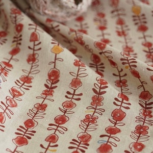 Printed Linen Fabric by the Yard - Etsy