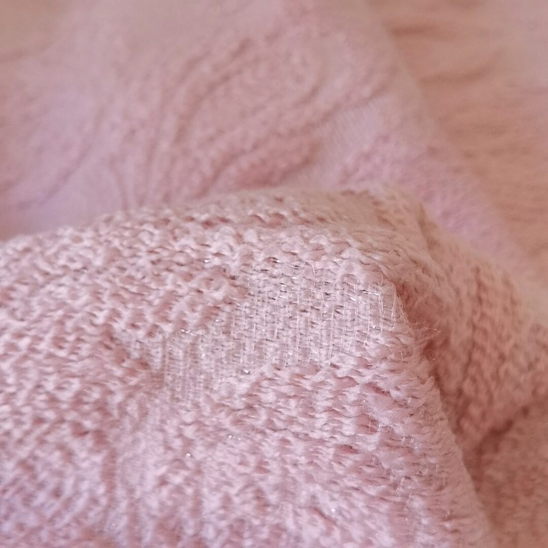 Pink Color Tweed Fabric by the Yard - Etsy