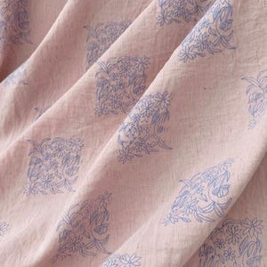 Flower Embroidery Cotton Linen Fabric ,embroidered Fabric for Dress ...