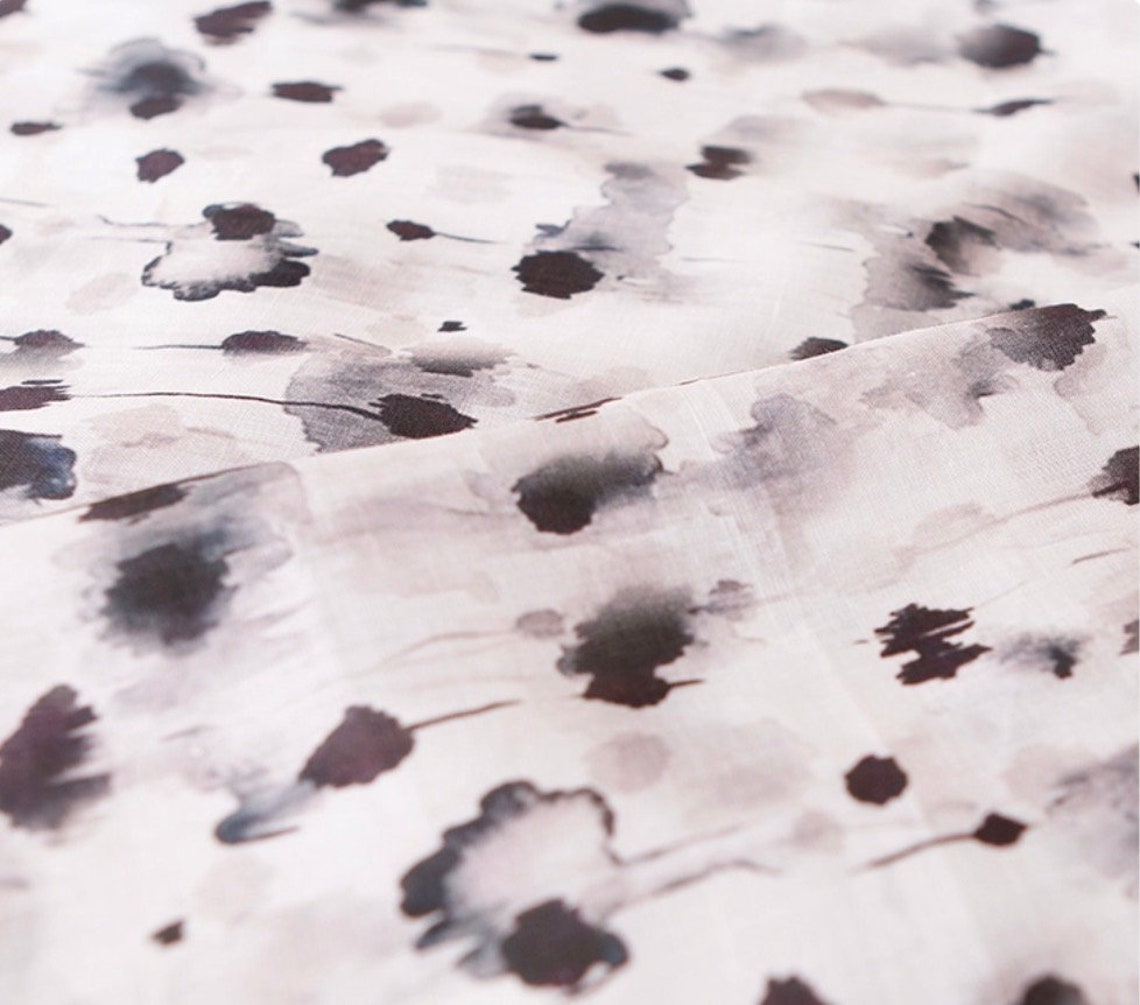 Printed Ramie Fabric by the Yard - Etsy