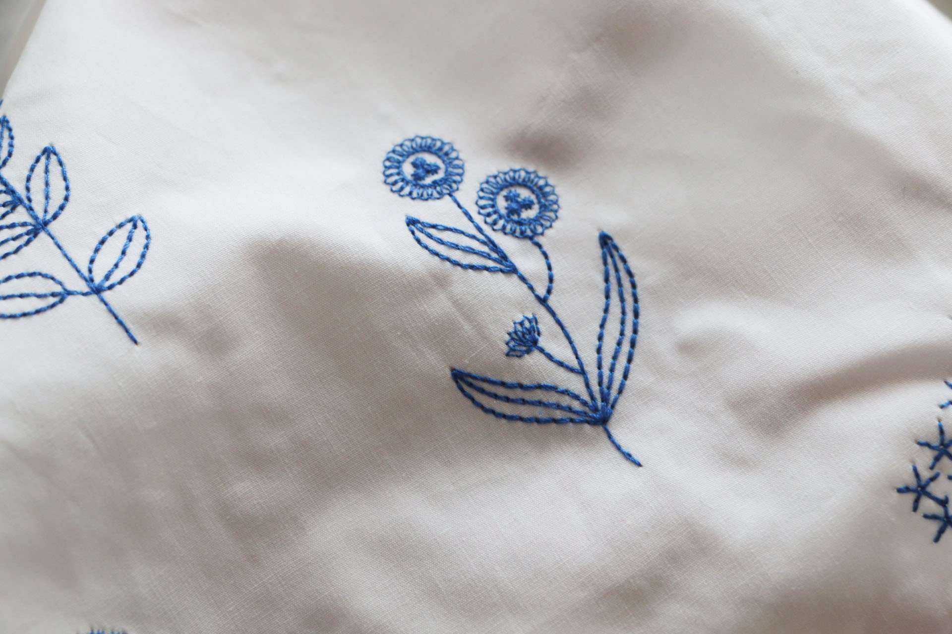 Flower Embroidery Cotton Fabric cotton Embroidered Fabric for | Etsy