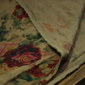 Printed Linen Fabric by the Yard - Etsy