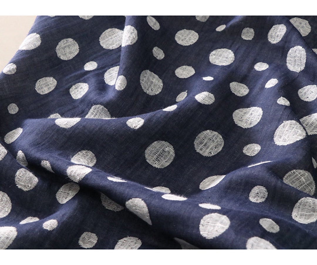 Dot Linen Fabric by the Yard - Etsy