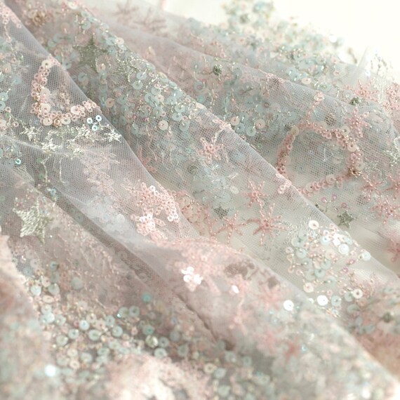 Sequins Lace Fabricbridal French Lace for Wedding | Etsy