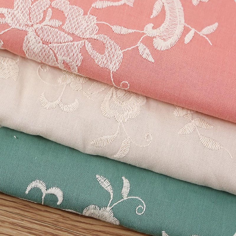 Embroidered Fabric - Etsy