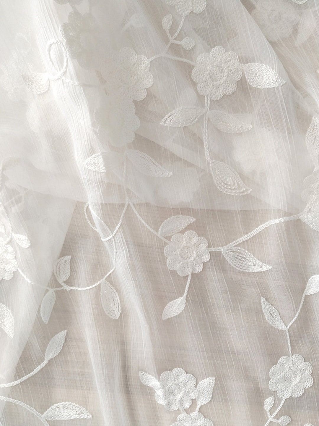 Flower Embroidery Chiffon Fabric ,chiffon Embroidered Fabric for Dress ...