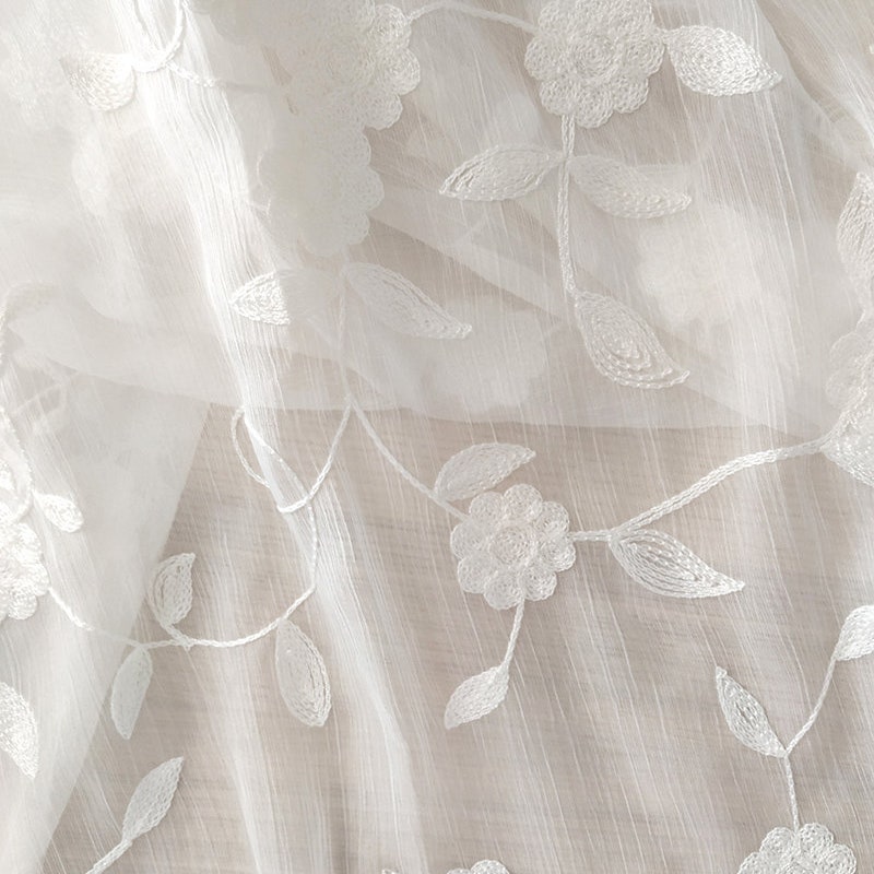 Embroidered Sheer Fabric - Etsy