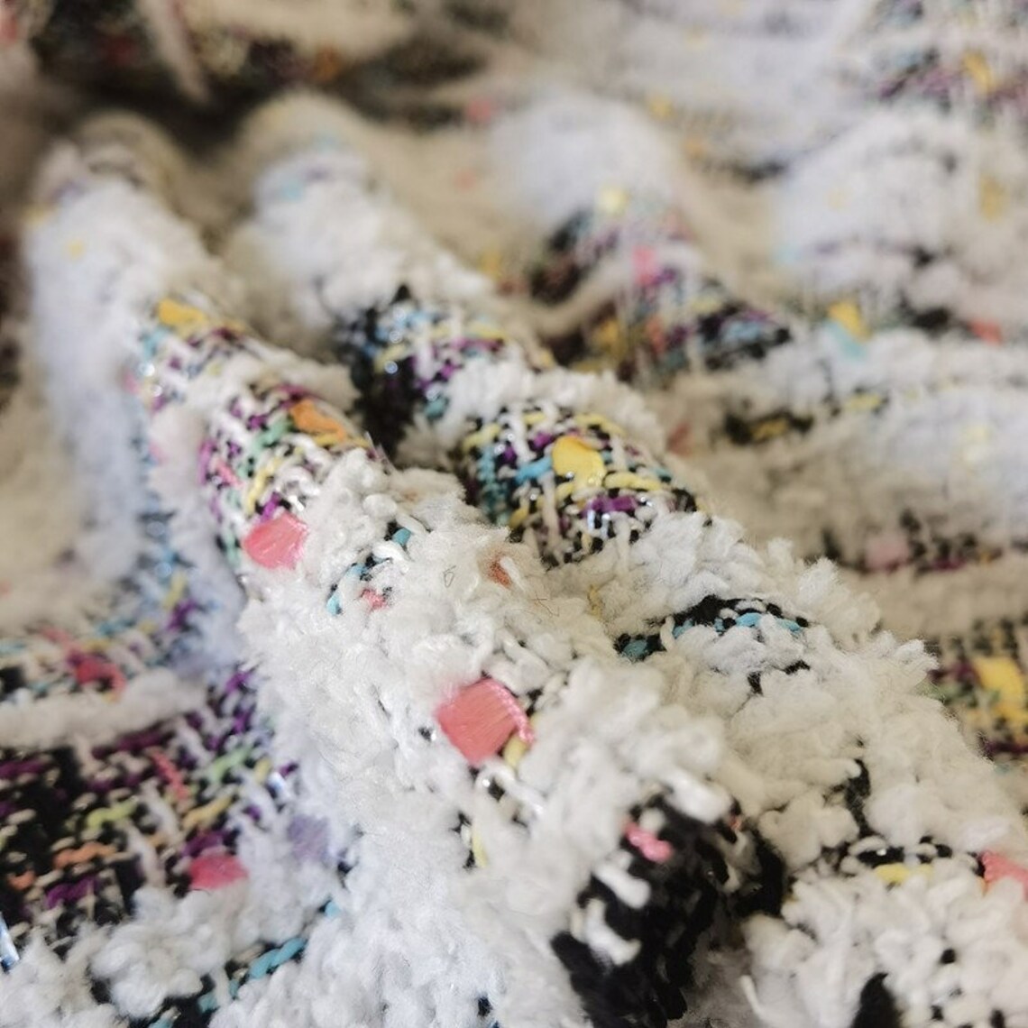 Mixed Color Tweed Fabric by the Yard - Etsy