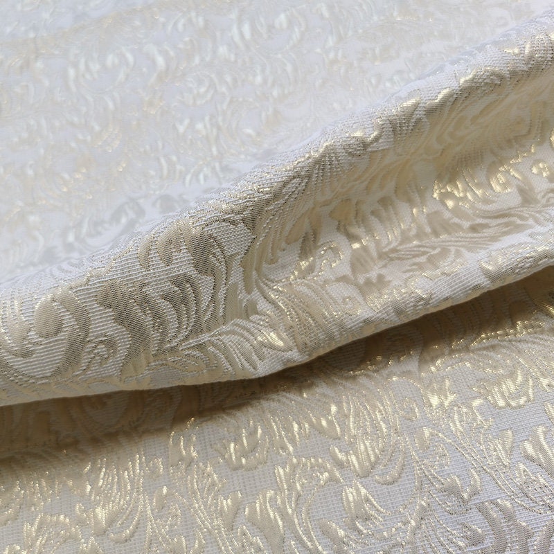 Soft Sheen Jacquard Fabric,brocade Gold Wire Fabric by the Yard - Etsy