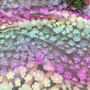 Colorful Gradient 3D Flower Lace Fabric,tulle Lace Fabric Exquisite ...