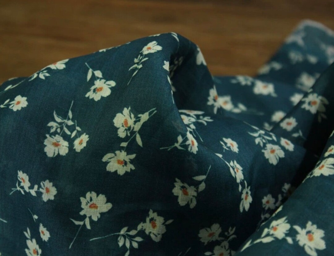 Printed Ramie Fabric by the Yard - Etsy