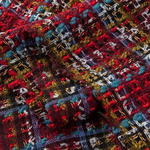 Tweed Mixed Color Fabric,woven Soft Woolen Fabric by the Yard - Etsy