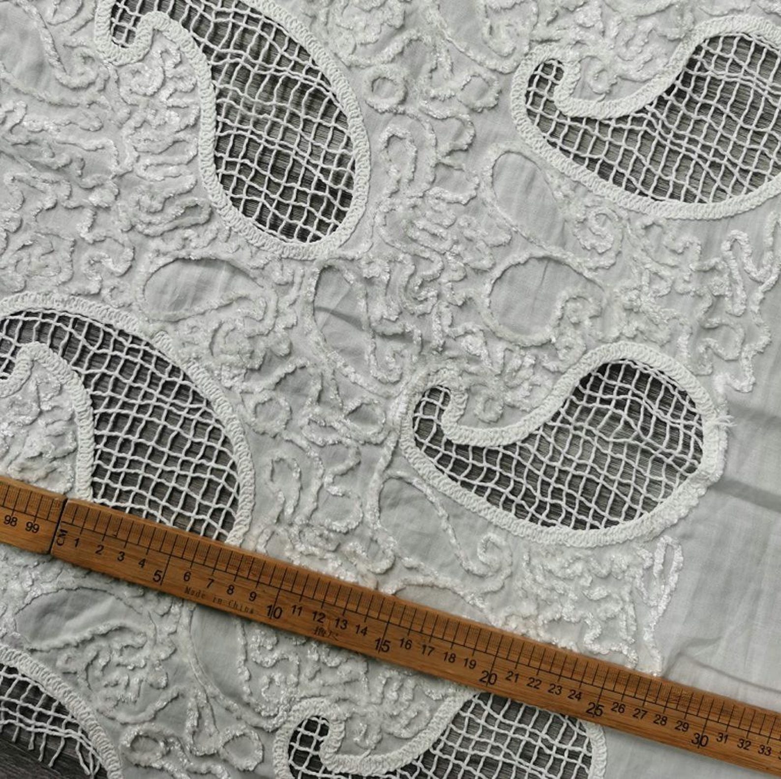 Cotton Eyelet Borders Fabric, Embroidery Cotton Fabric, Hollowed Border ...