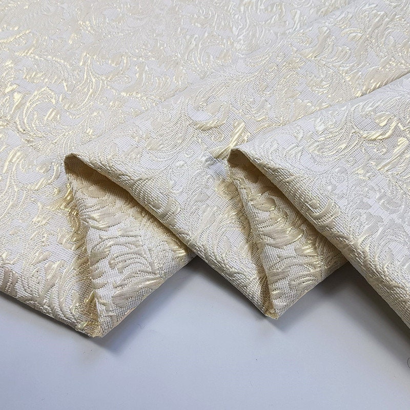 Soft Sheen Jacquard Fabric,brocade Gold Wire Fabric by the Yard - Etsy