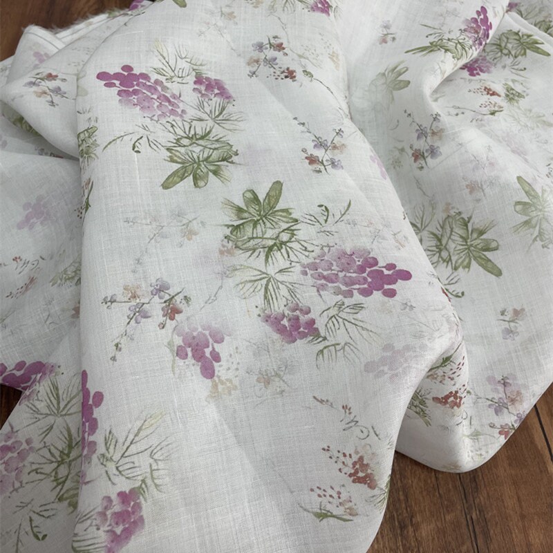 Printed Ramie Fabric by the Yard - Etsy