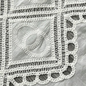 Cotton Eyelet Borders Fabric, Embroidery Cotton Fabric, Hollowed Border Lace Fabric by the Yard ...