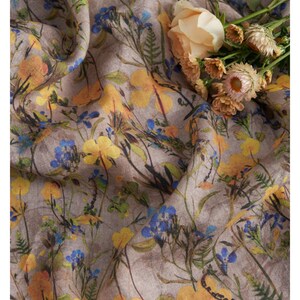 Printed Linen Fabric by the Yard - Etsy