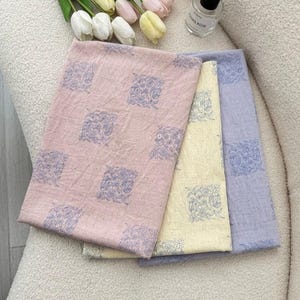Flower Embroidery Cotton Linen Fabric ,embroidered Fabric for Dress ...
