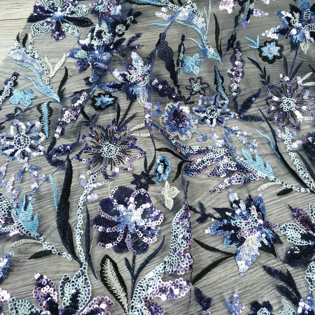 Flower Sequins Lace Fabric,bridal French Lace for Wedding Dress ...