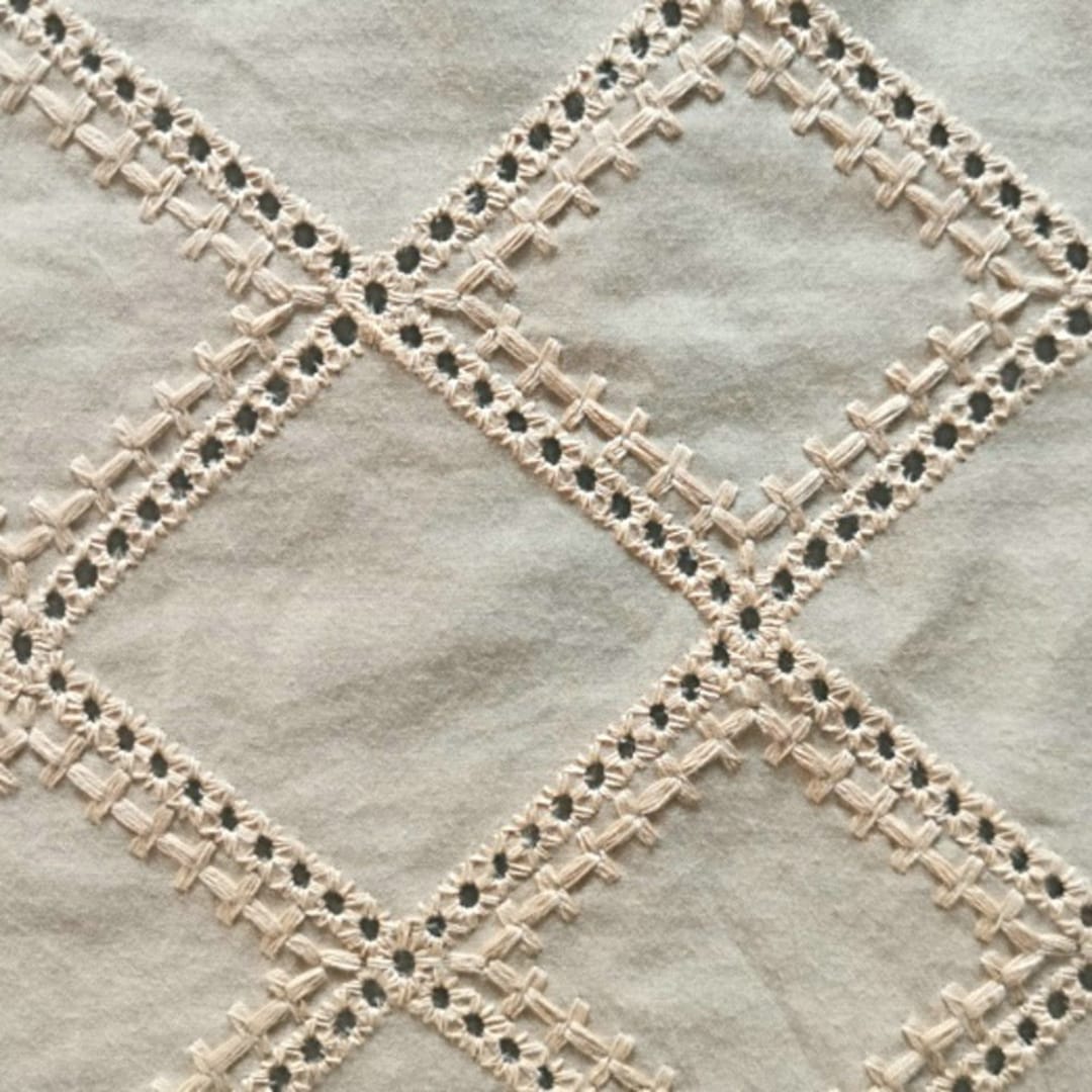 Cotton Eyelet Borders Fabric, Embroidery Cotton Fabric, Hollowed Border ...