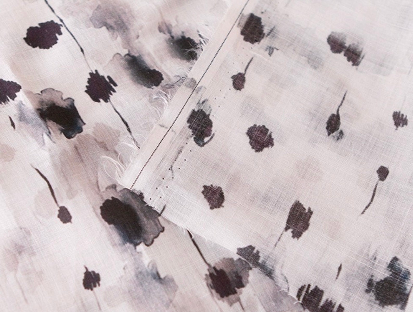Printed Ramie Fabric by the Yard - Etsy