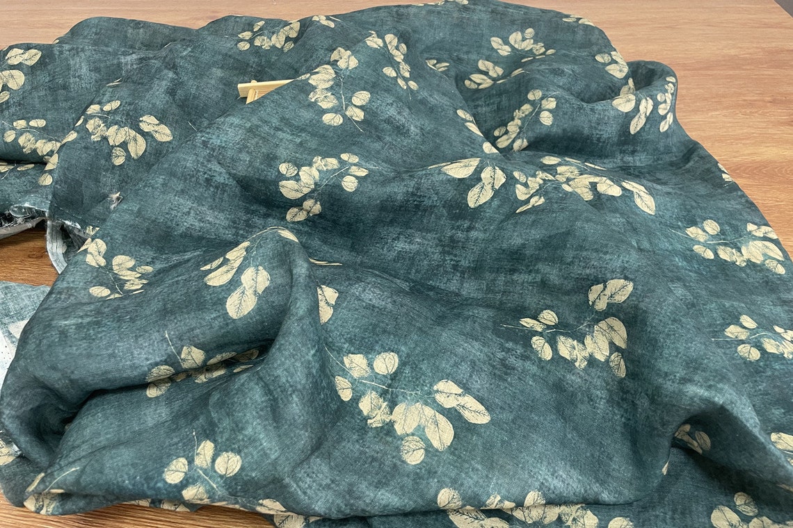 Printed Ramie Fabric by the Yard - Etsy