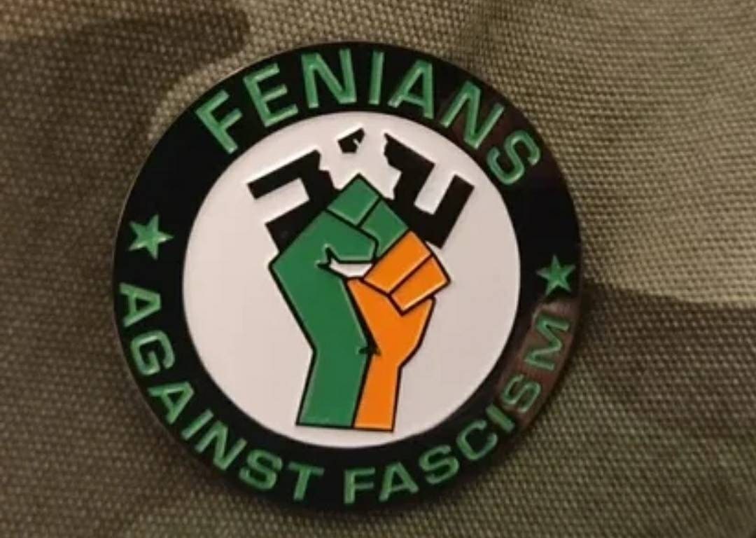Fenians Against Fascism Badge - Antifa Irish Anti Fascist Enamel Pin ...