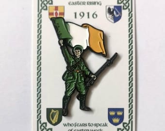 1916 Irish Easter Lily Enamel Pin Badge 1916 - Etsy