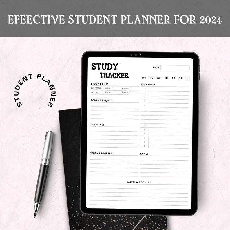 Printable Study Planner, Printable Student Planner Bundle, Study ...