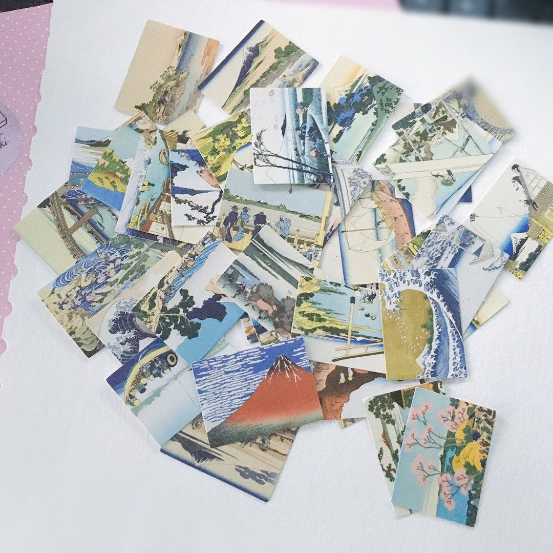 Japanese Art Sticker Pack, Japanese Traditional Art Stamp Stickers, 22 ...