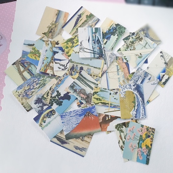 Japanese Art Sticker Pack Japanese Traditional Art Stamp - Etsy