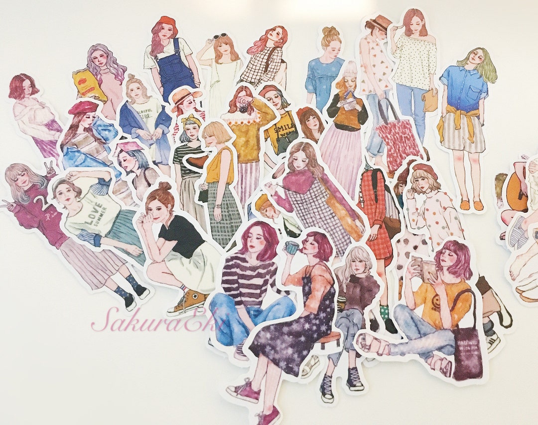 Girl Stickers, Fashion Girl Stickers, Lifestyle Stickers, Scrapbook ...