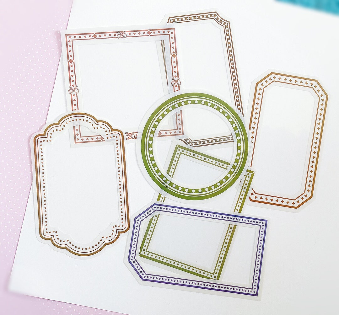 Photo Stickers, Vintage Photo Frame Stickers, Clear Frame Stickers ...