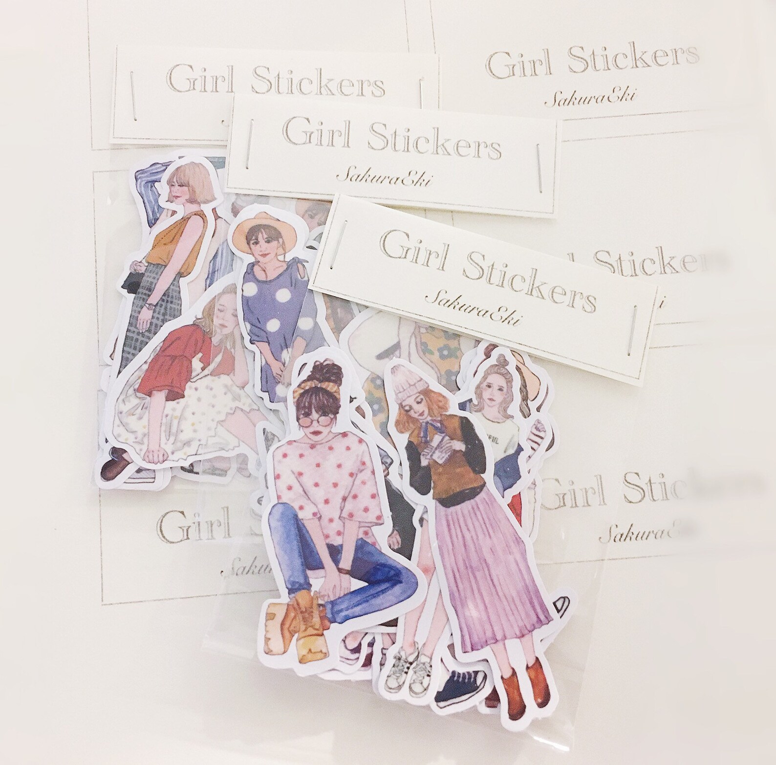 Girl Stickers Fashion Girl Stickers Lifestyle Stickers - Etsy