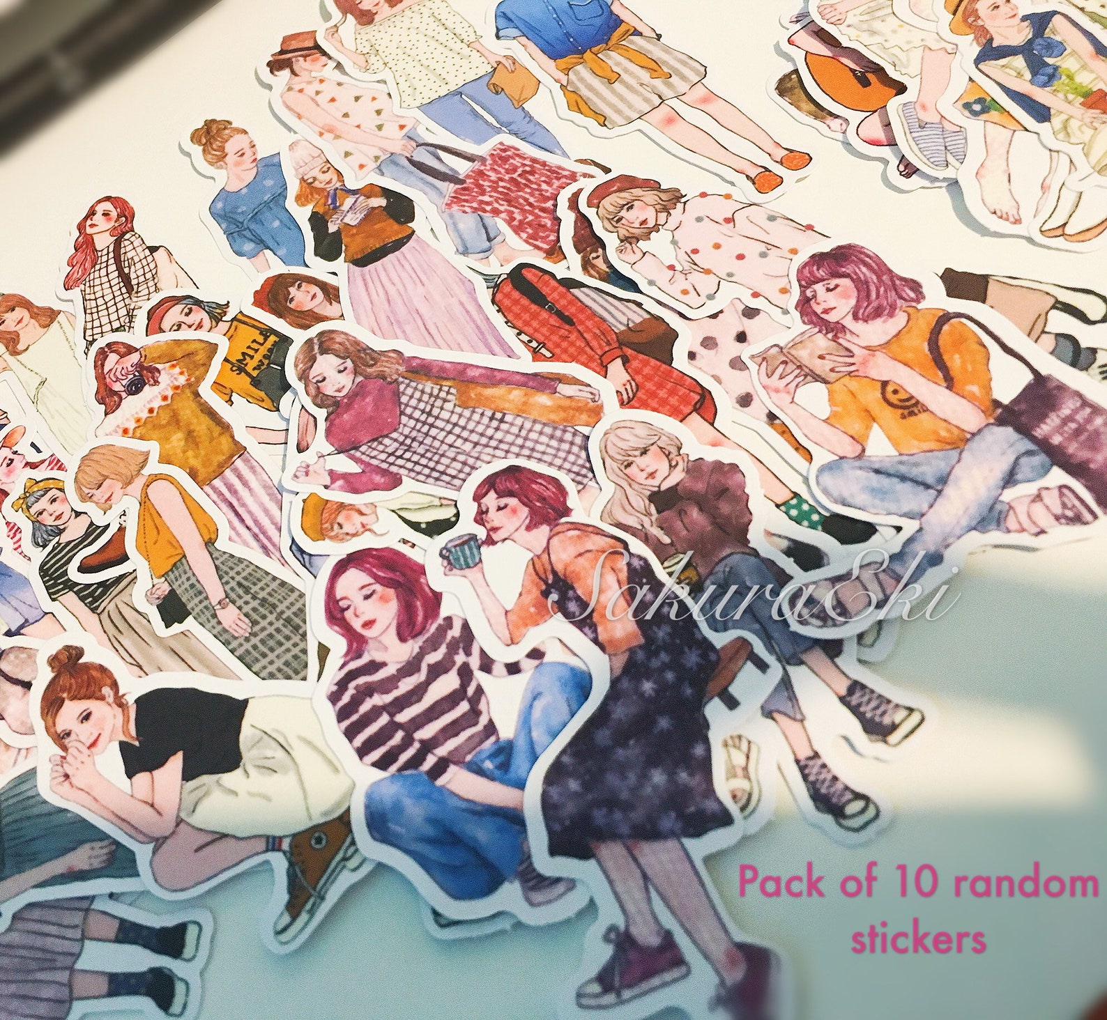 Girl Stickers Fashion Girl Stickers Lifestyle Stickers - Etsy