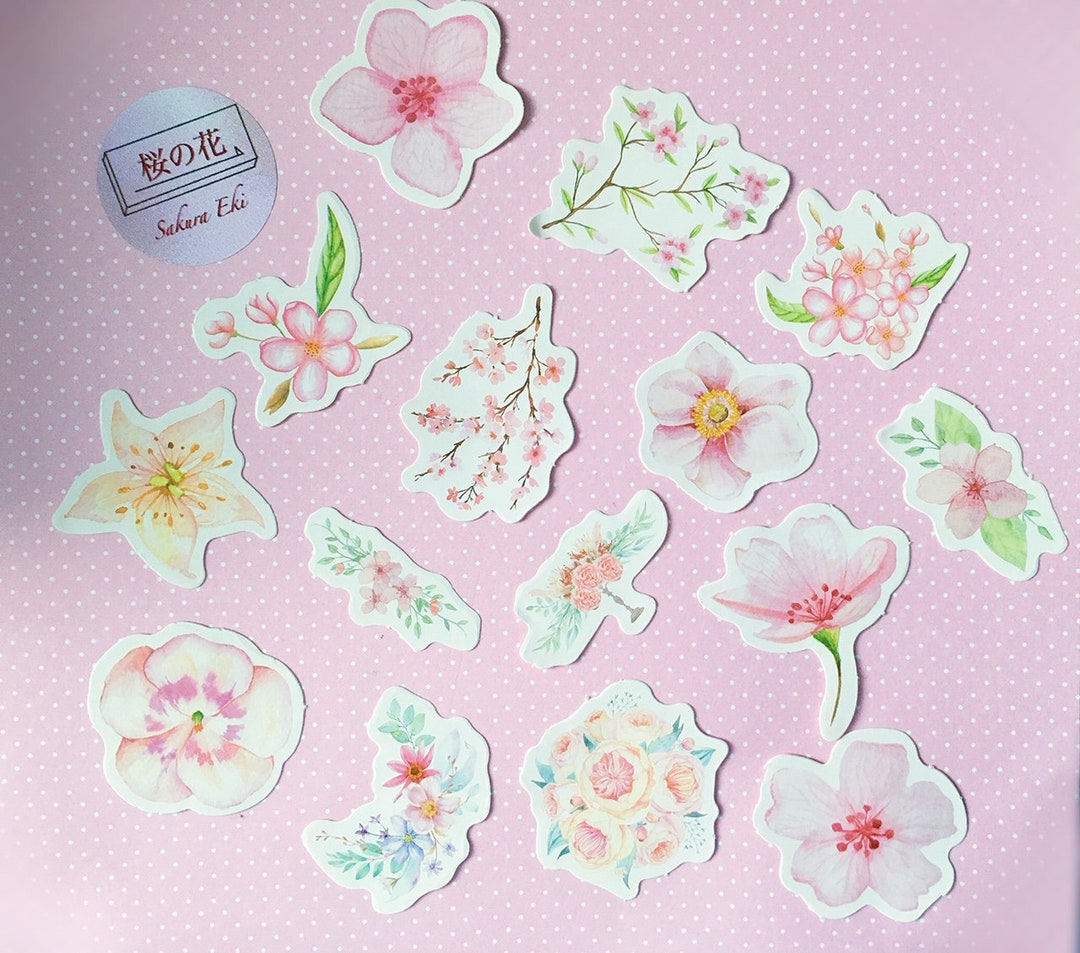 Sakura Cherry Blossom Sticker Pack, Japanese Sticker Pack 15, Travel ...