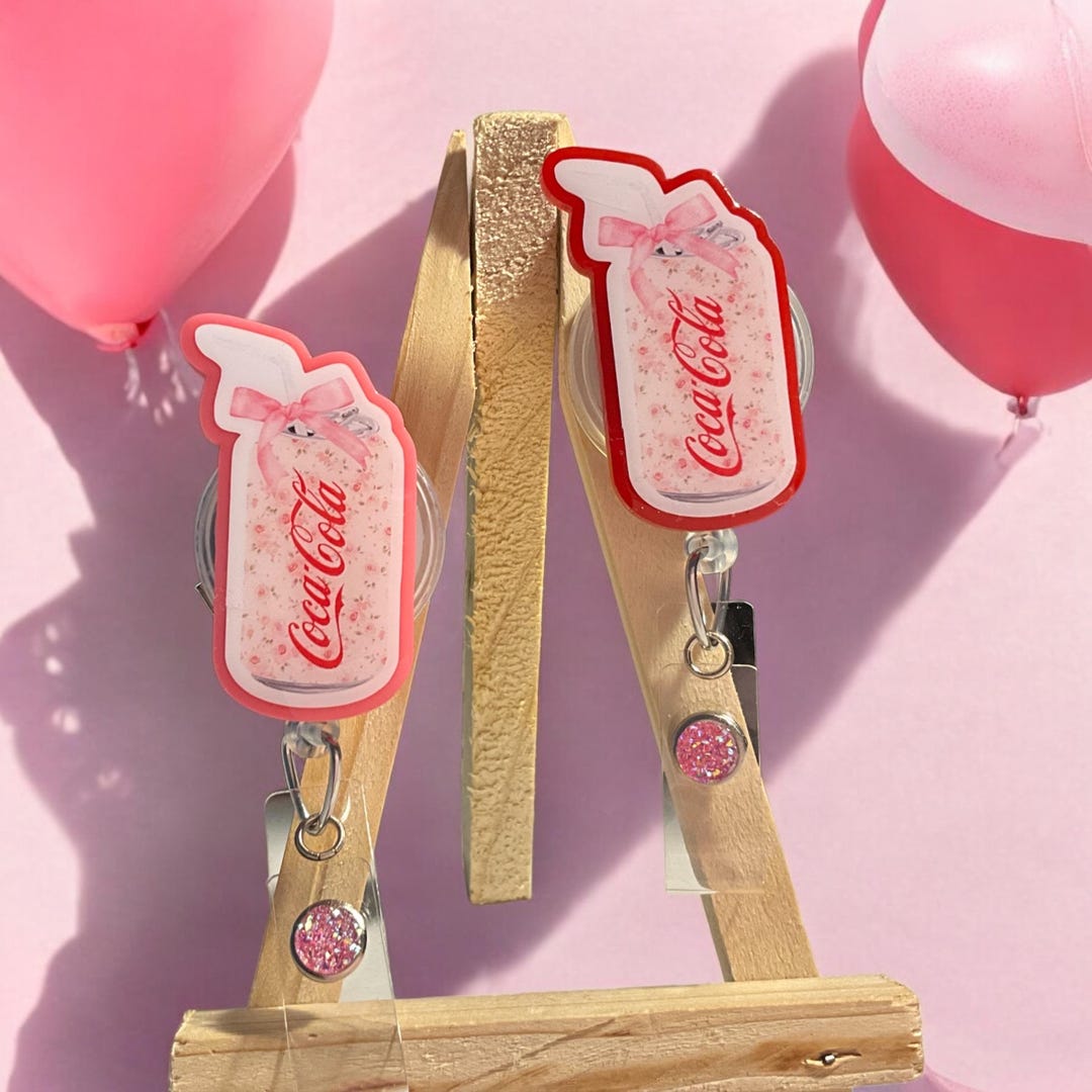 Soda With Bow Badge Reel - Etsy