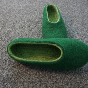 Felted Slippers for Women- Green Slippers-handmade Slippers-wool ...