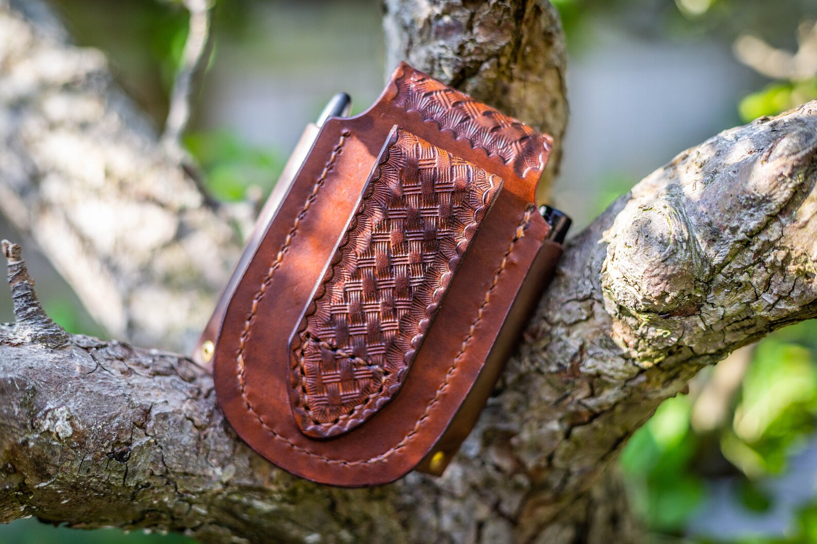 Leather belt pouch for Leatherman Wave Maglite Solitare and | Etsy