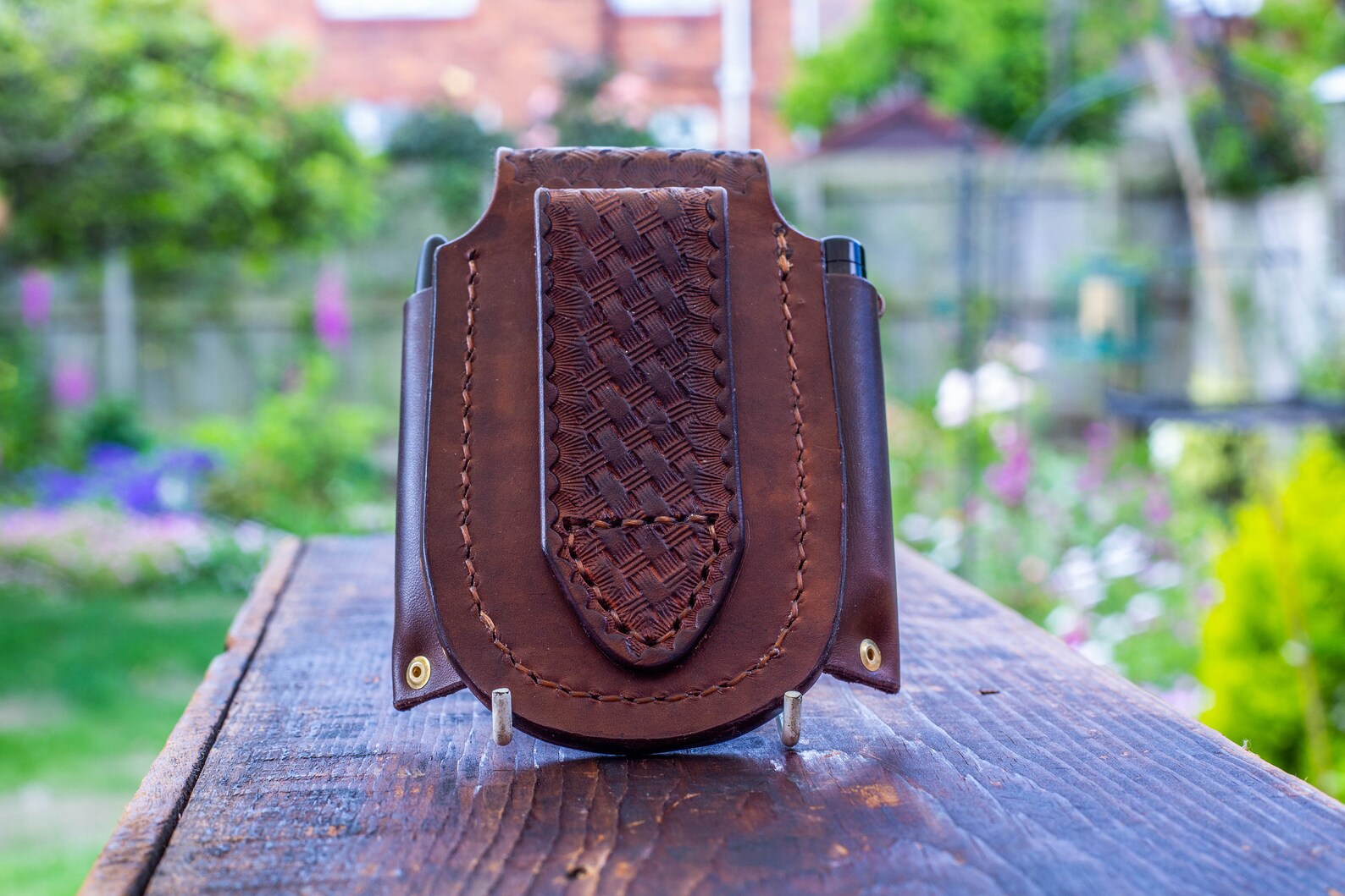 Leather belt pouch for Leatherman Wave Maglite Solitare and | Etsy